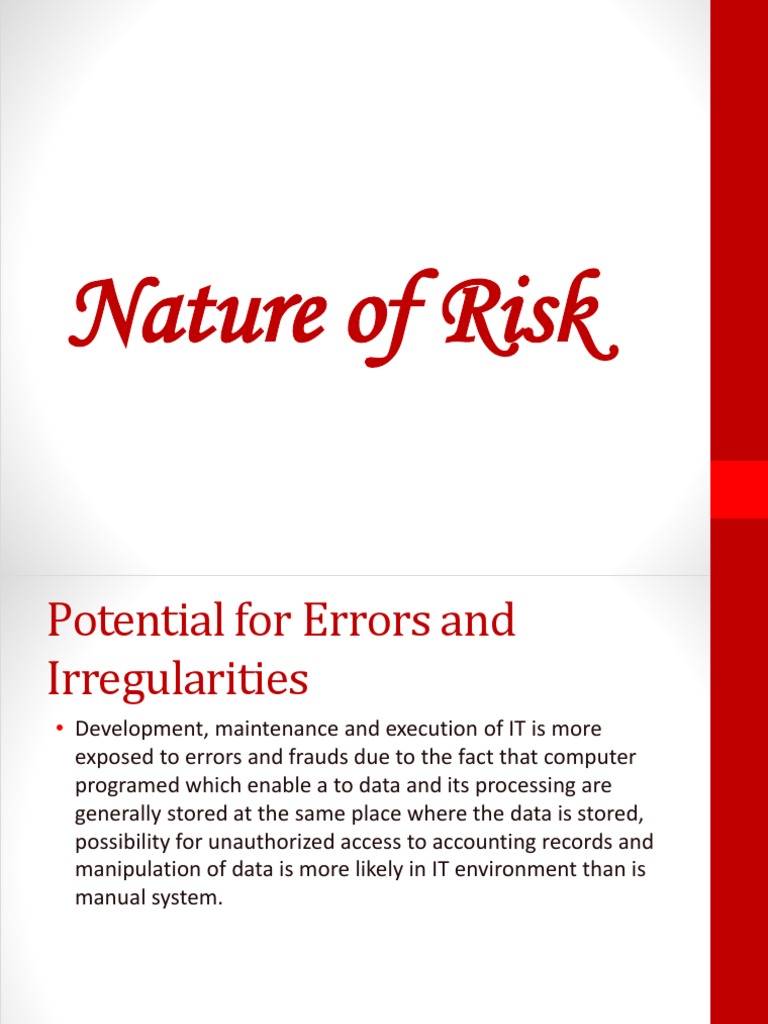 Nature of Risk IN Auditing Cis Environment | PDF