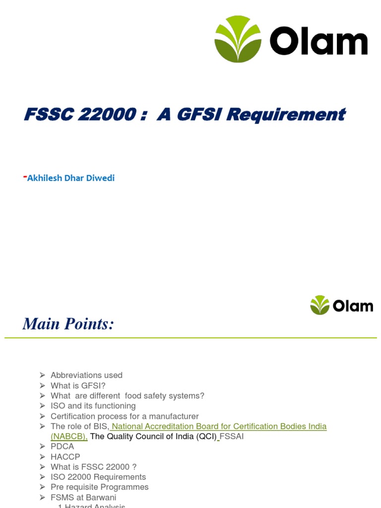 FSSC 22000: GFSI Certification Guide | PDF | Hazard Analysis And ...