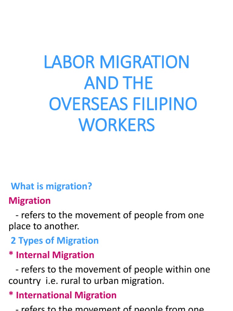 Labor Migration | PDF | Employment | Human Migration