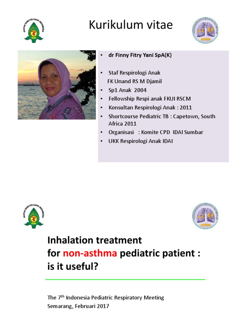 Kurikulum Vitae: DR Finny Fitry Yani Spa (K) | PDF | Common Cold | Cough