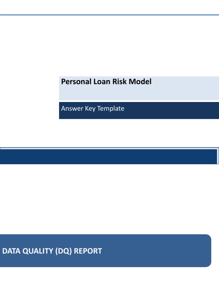 Personal Loan Risk Model: Answer Key Template | PDF | Linear Regression ...
