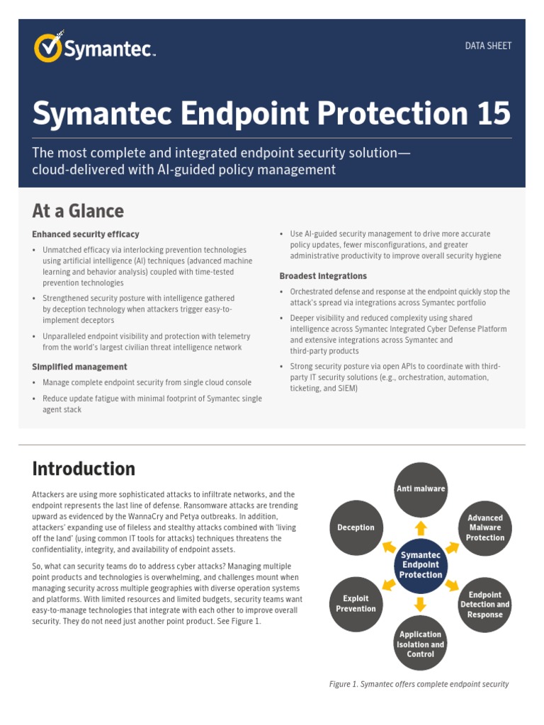 Symantec Endpoint Protection 15: at A Glance | PDF | 64 Bit Computing ...