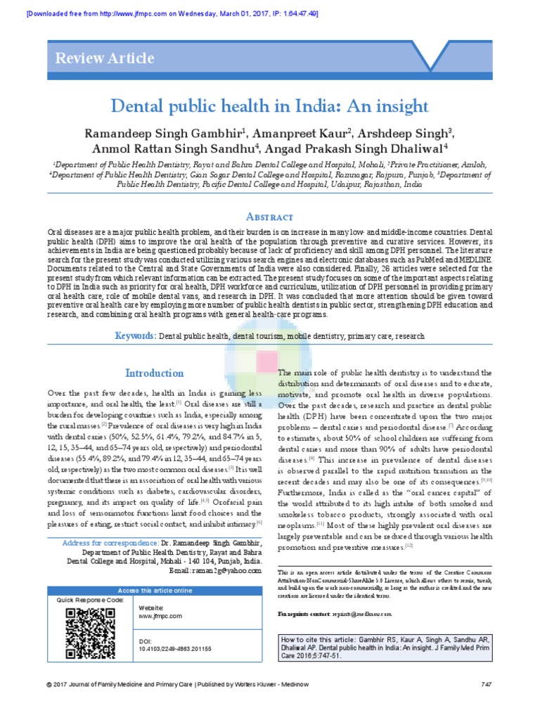 Dental Public Health in India An Insight | Download Free PDF ... Dental Public Health in India An Insight | Download Free PDF ...