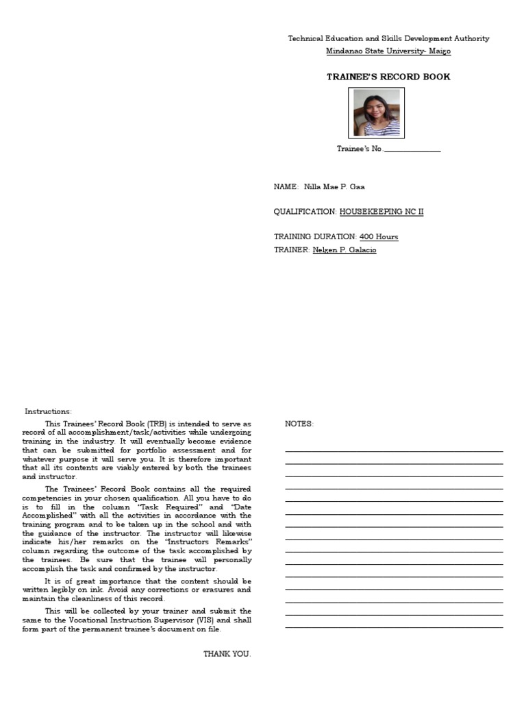 3 - Trainees Record Book | PDF | Business