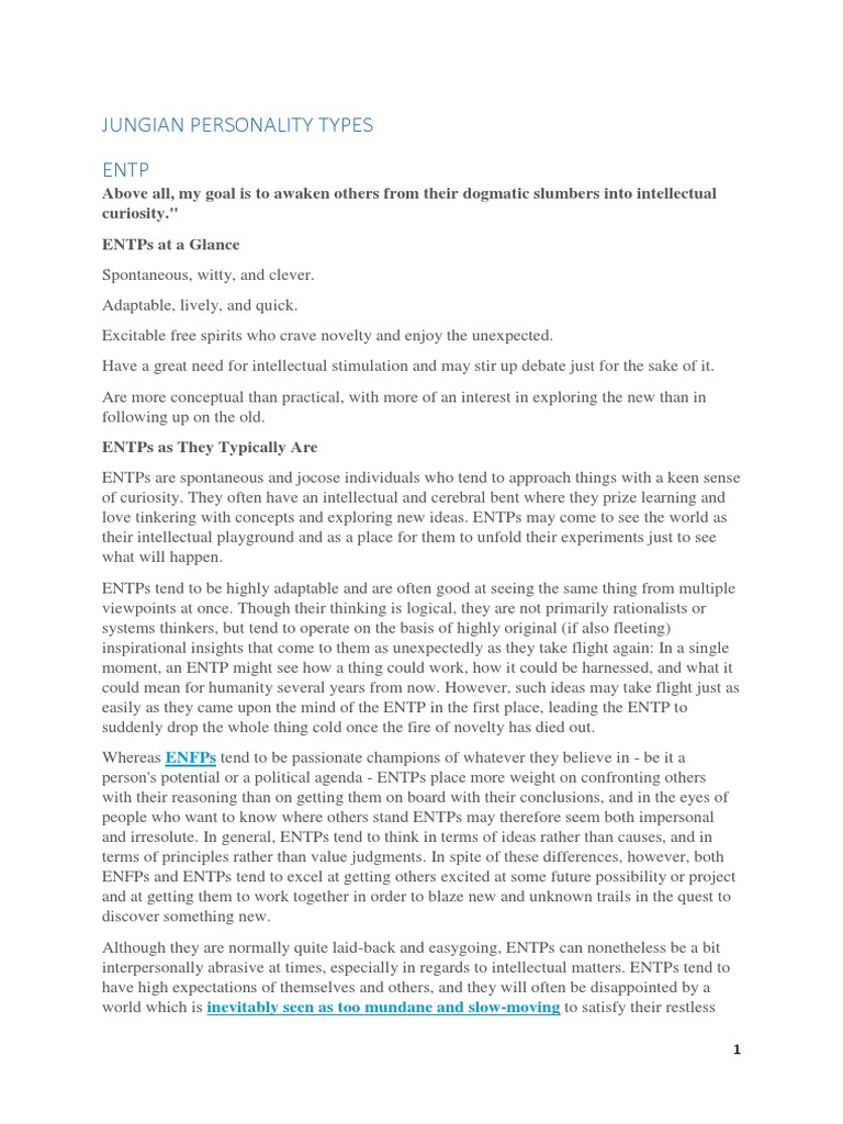 Jungian Personality Types | PDF | Theory | Idea