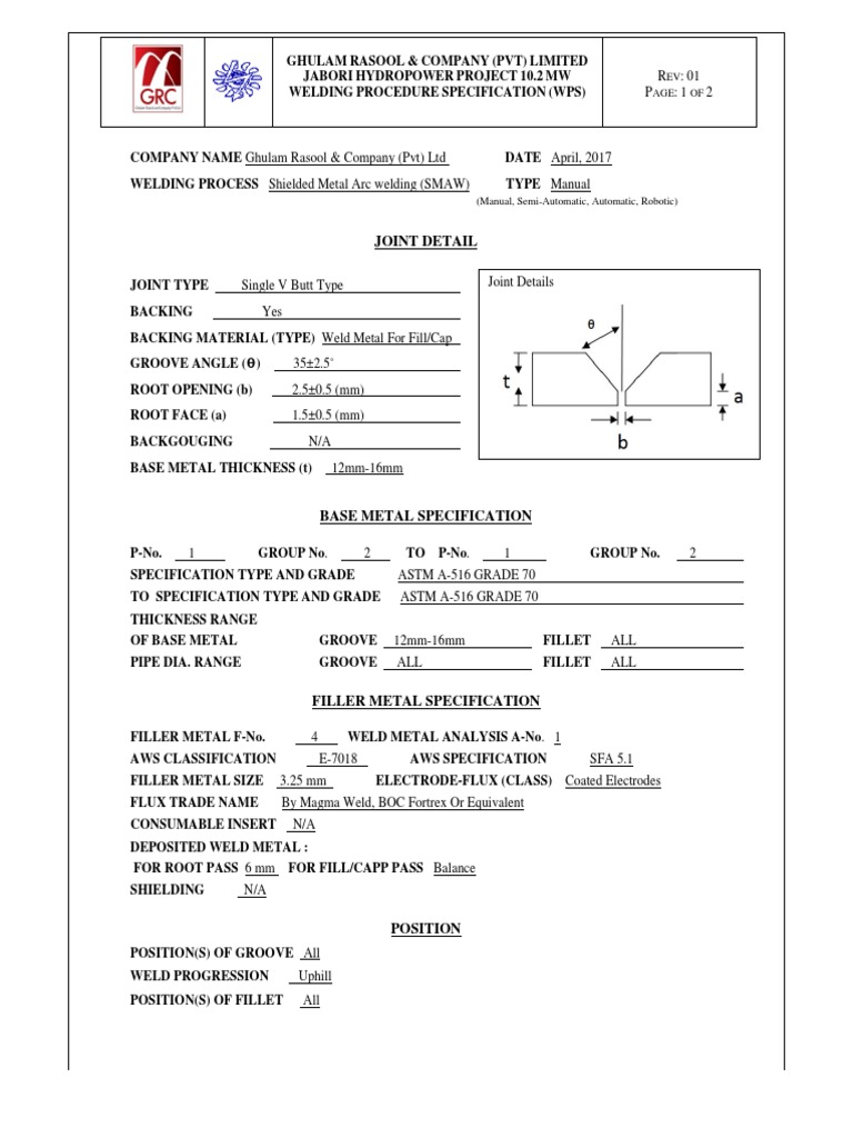 WPS Updated | PDF | Welding | Construction