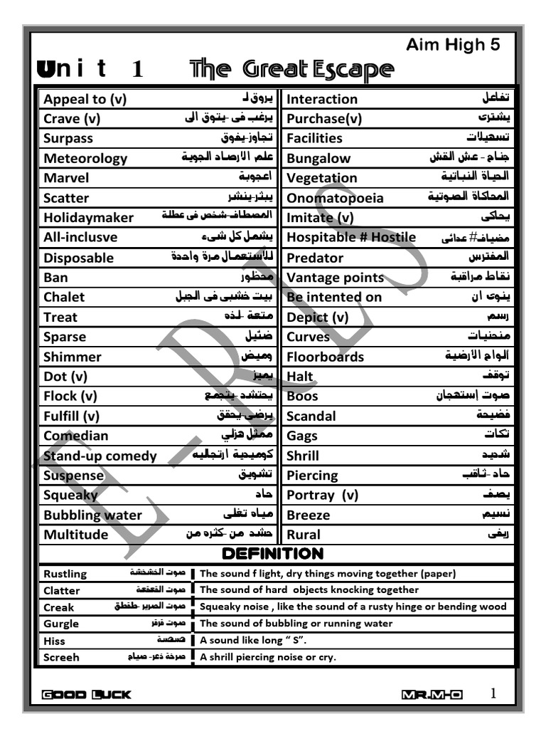 Aim high 5 | Grammatical Tense | Grammar