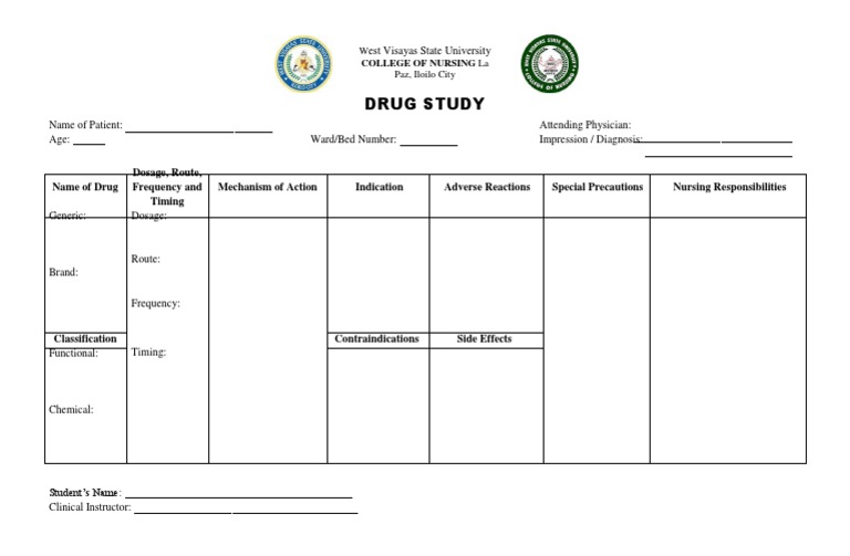 Drug Study Form | PDF