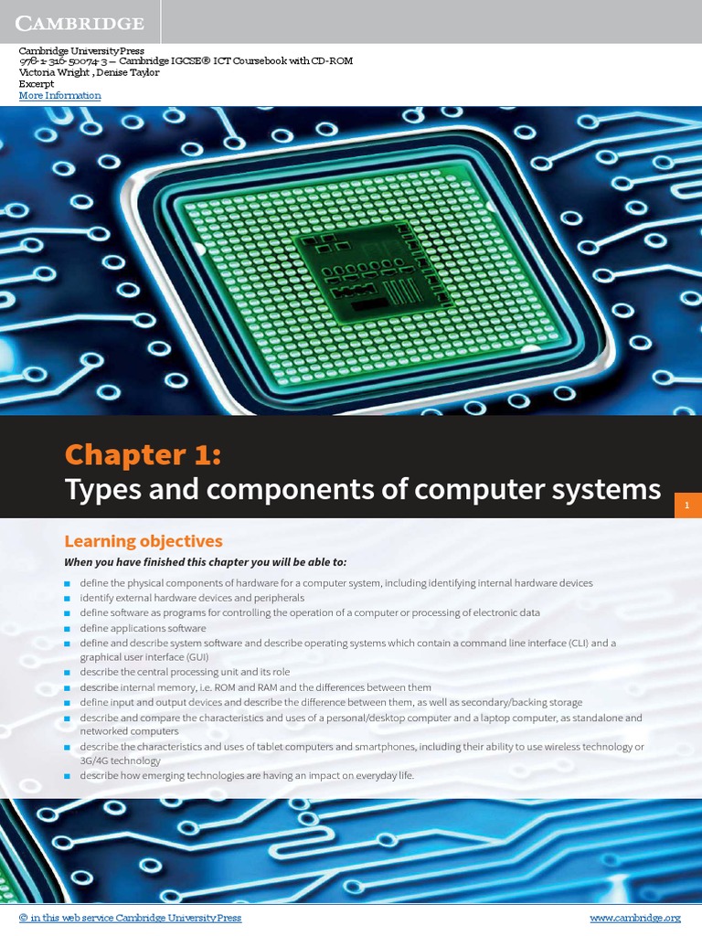 Types and Components of Computer Systems: Learning Objectives | PDF | Computer Hardware | Random ...