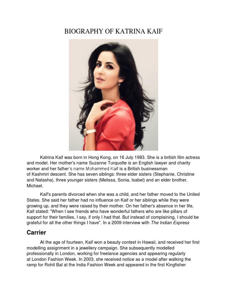 Katrina Kaif | PDF | Film Production Districts | Cinema Of India
