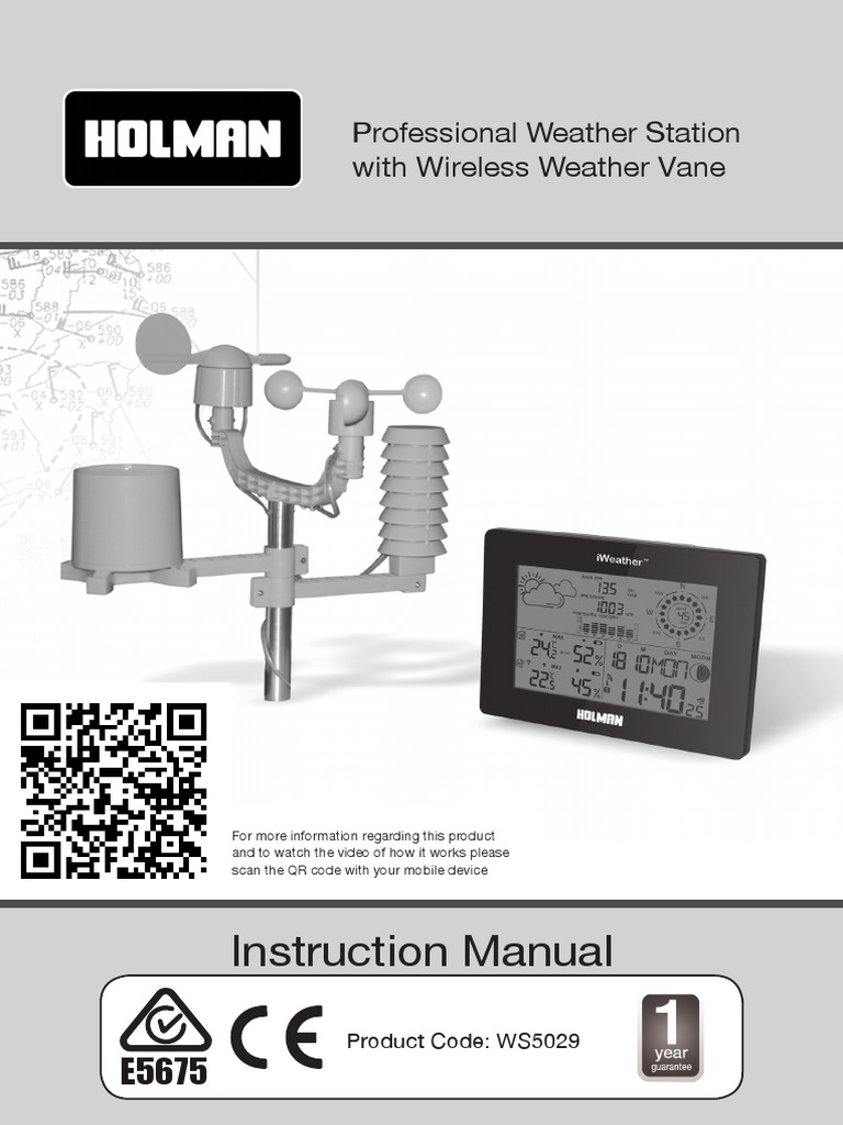 Professional Weather Station Setup | PDF | Atmospheric Pressure | Sea Level