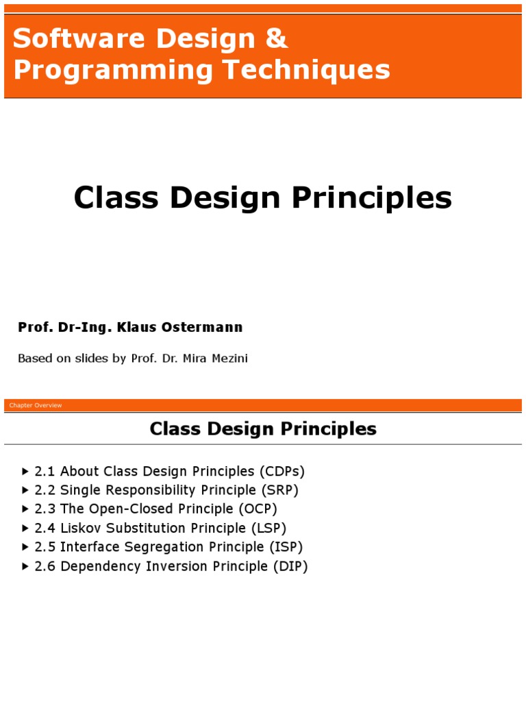 Class Design Principles | PDF | Class (Computer Programming) | Abstraction (Computer Science)