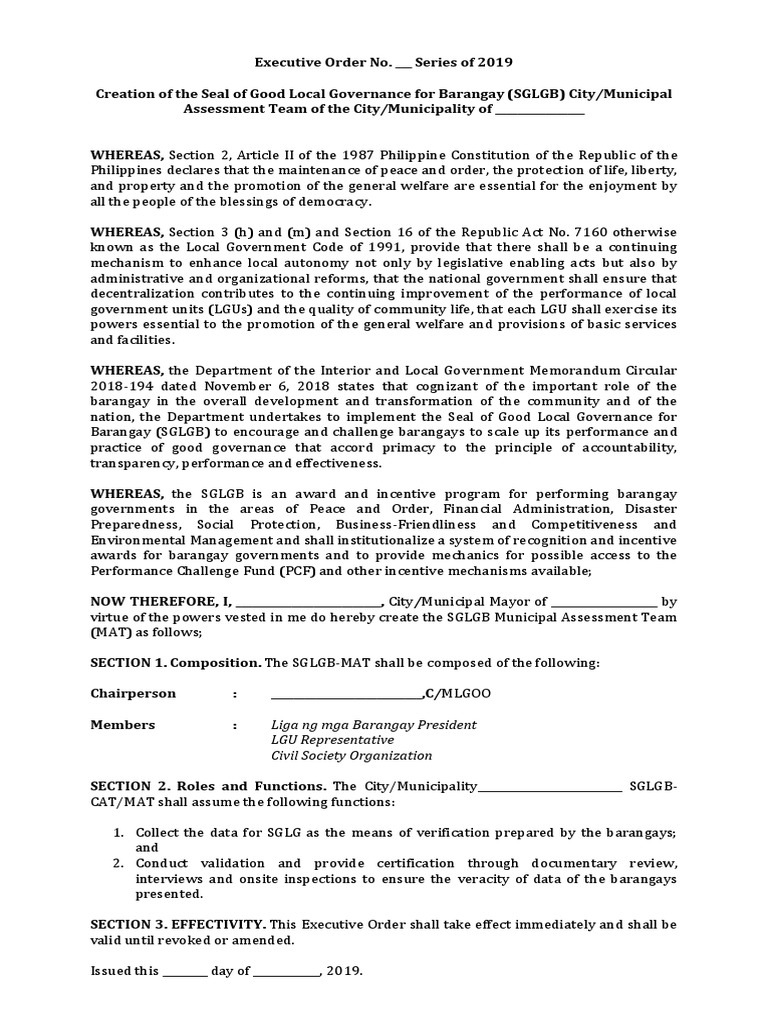 Assessing Barangay Performance: The Creation of a Municipal Assessment ...
