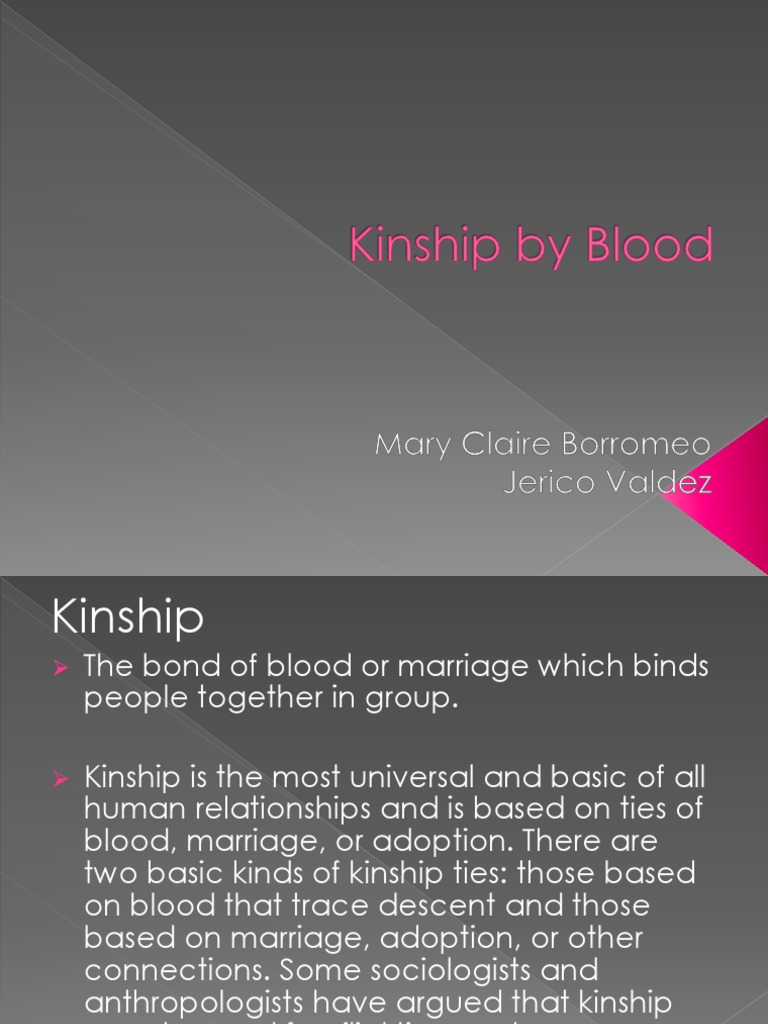 Kinship by Blood | PDF | Kinship | Living Arrangements