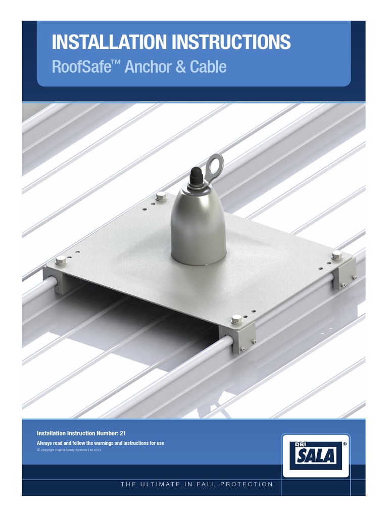 RoofSafe-Anchor Installation Instructions en | PDF | Rivet | Nut (Hardware)