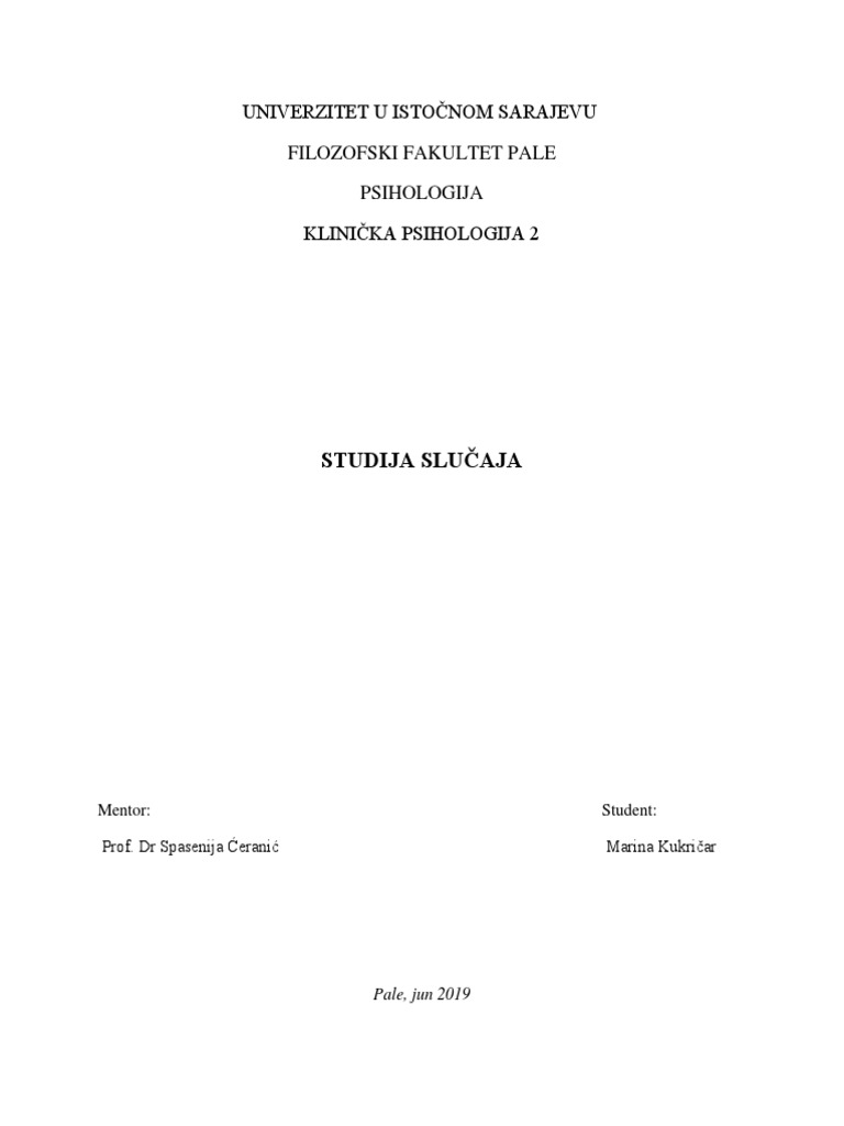 Studija Slucaja | PDF