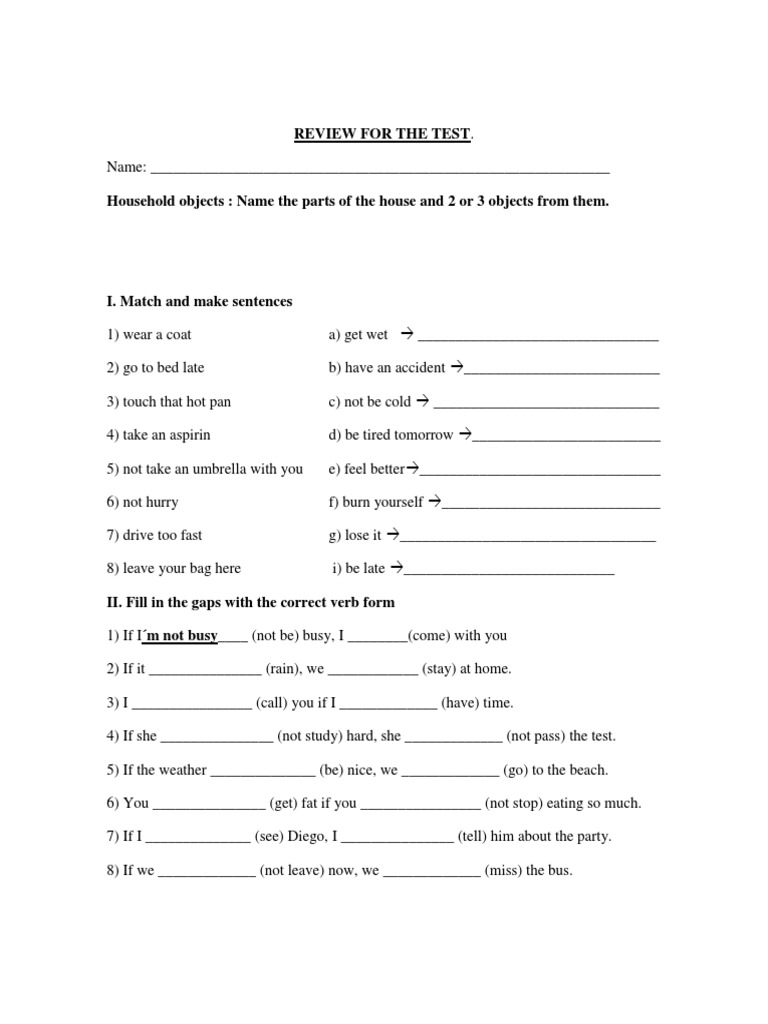 Verb Form Review and Exercises | PDF