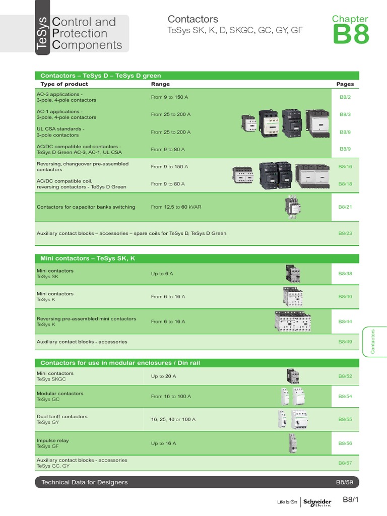Schneider Contactors Datasheet | PDF | Electrical Connector | Electricity
