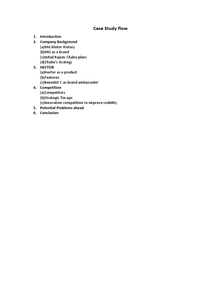 Case Study Flow | PDF