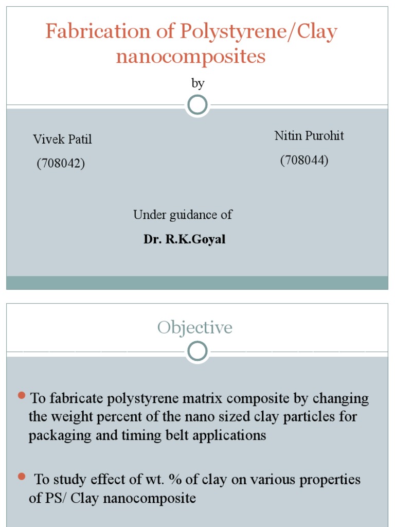 Fabrication of PS - Clay Nanocomposites | PDF | Nanocomposite | Polystyrene