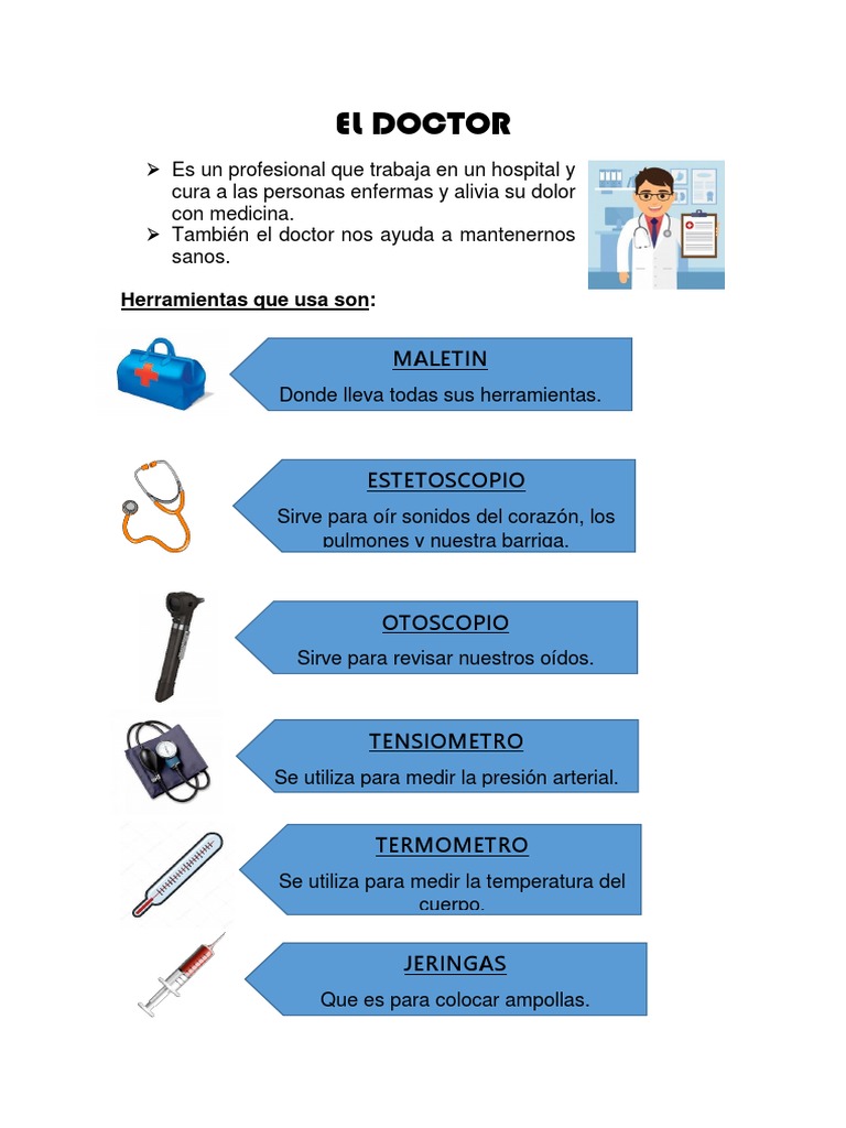 Herramientas y funciones del doctor para niños | PDF | Cuidado de la ...