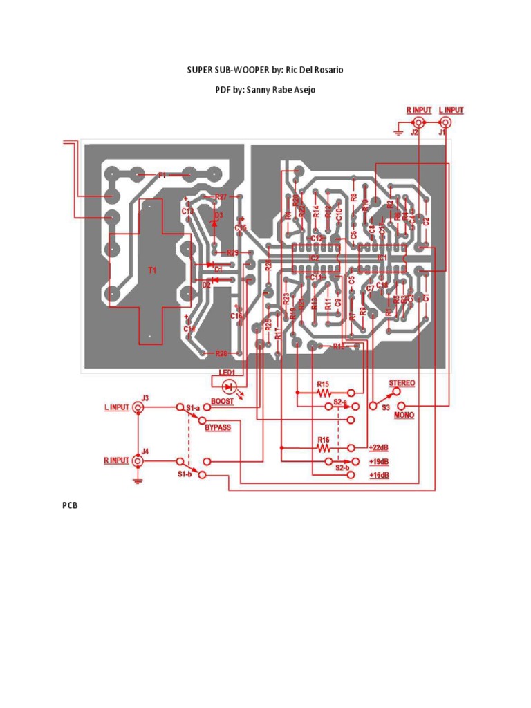 Super Sub-Woofer PCB Schematic | PDF