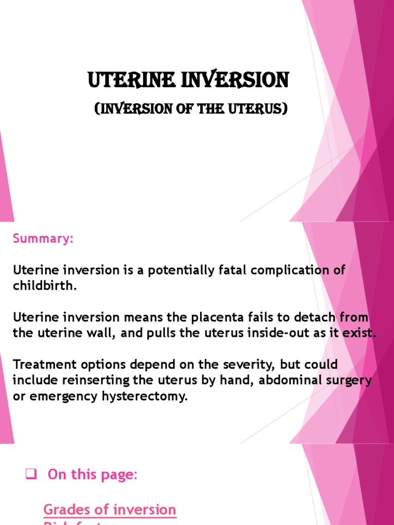 Uterine Inversion | PDF | Uterus | Childbirth