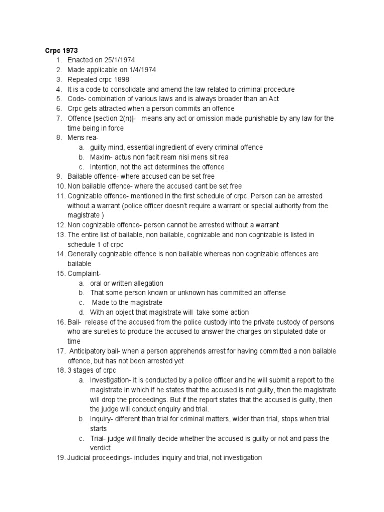 CRPC 1973 PDF | PDF | Arrest | Magistrate