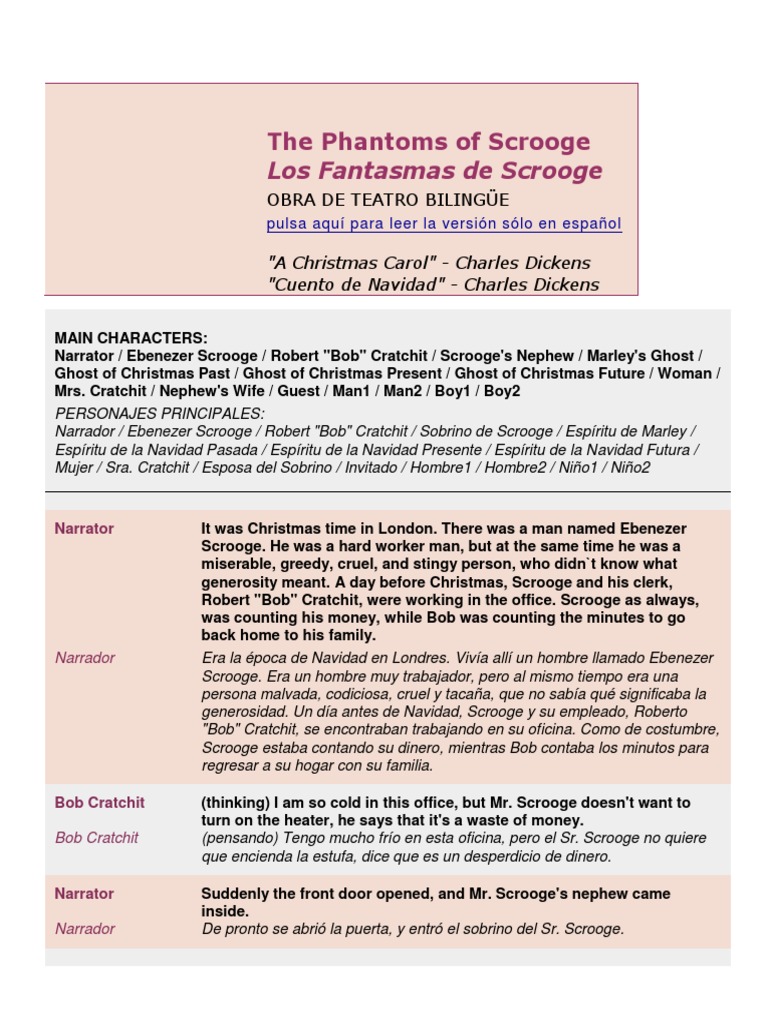 The Phantoms of Scrooge Play Script | Descargar gratis PDF | Un ...