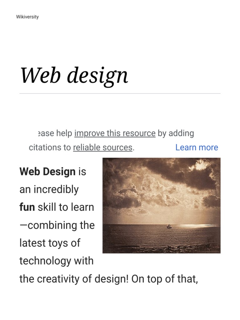 An Introduction to Learning Web Design: Covering the History, Fundamentals, and Tools of the ...