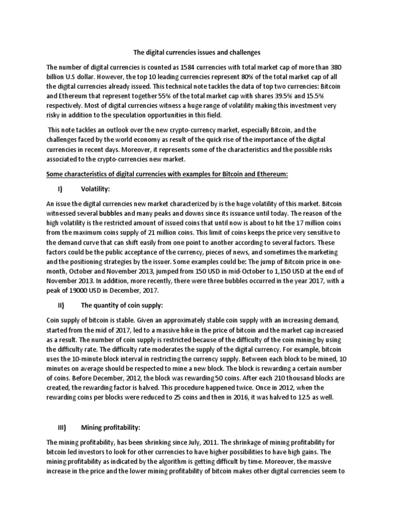 Moaz Elsayed - Technical Note - Digital Currencies | PDF | Bitcoin ...