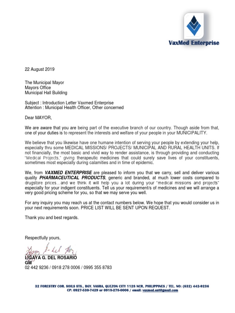 Offer Letter - Municipal Mayors | PDF