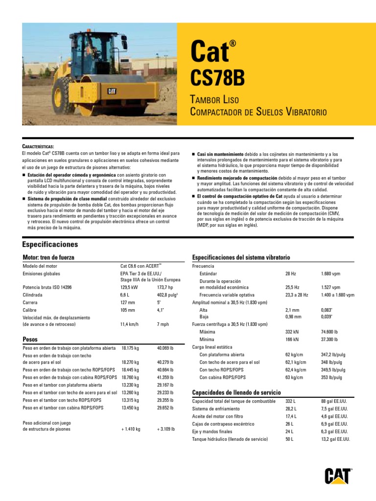 Compactadores Vibratorios de Suelos CS78B PDF | PDF | Bomba | Eje