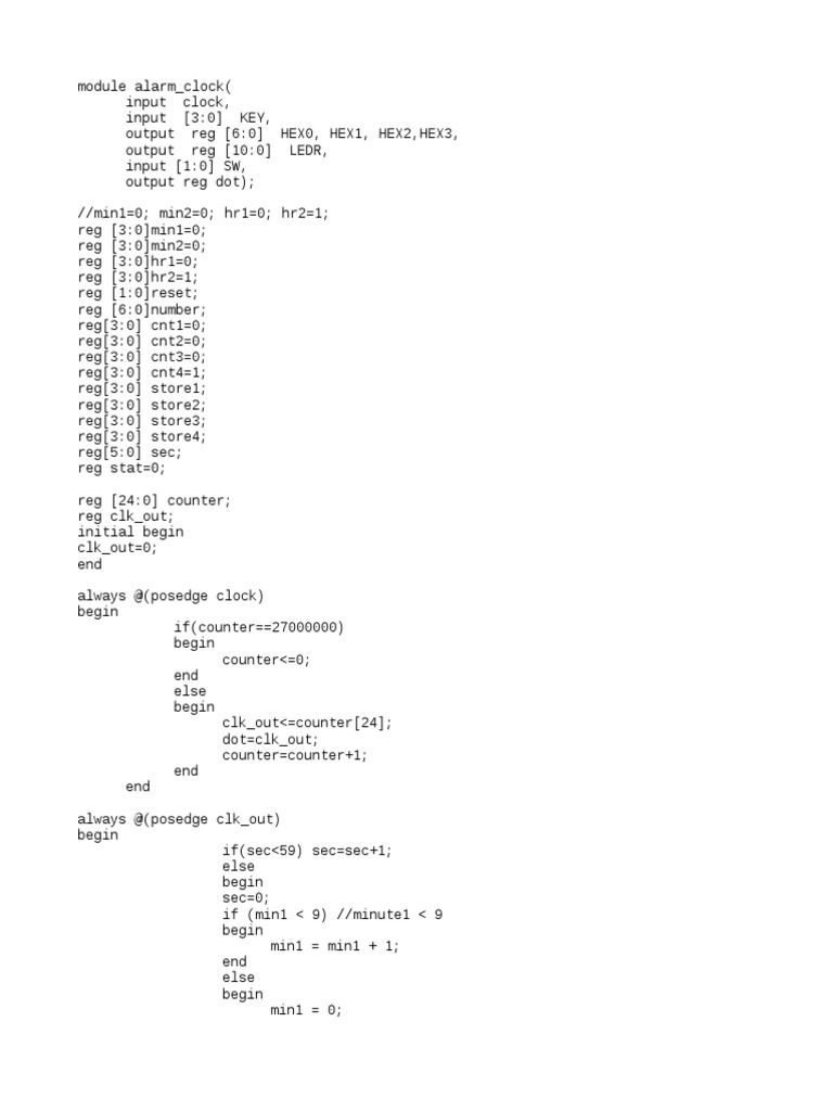 Alarm Clock | PDF | Electronic Engineering | Computer Engineering
