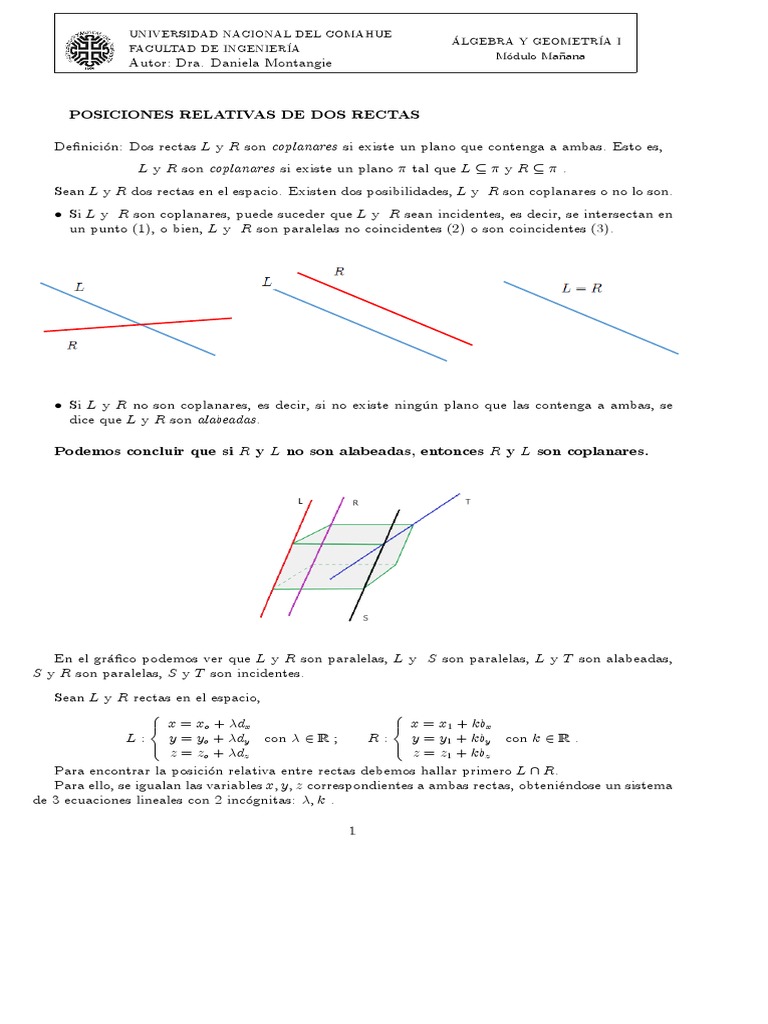 Rectas y Planos | PDF | Geometria plana) | Línea (geometría)