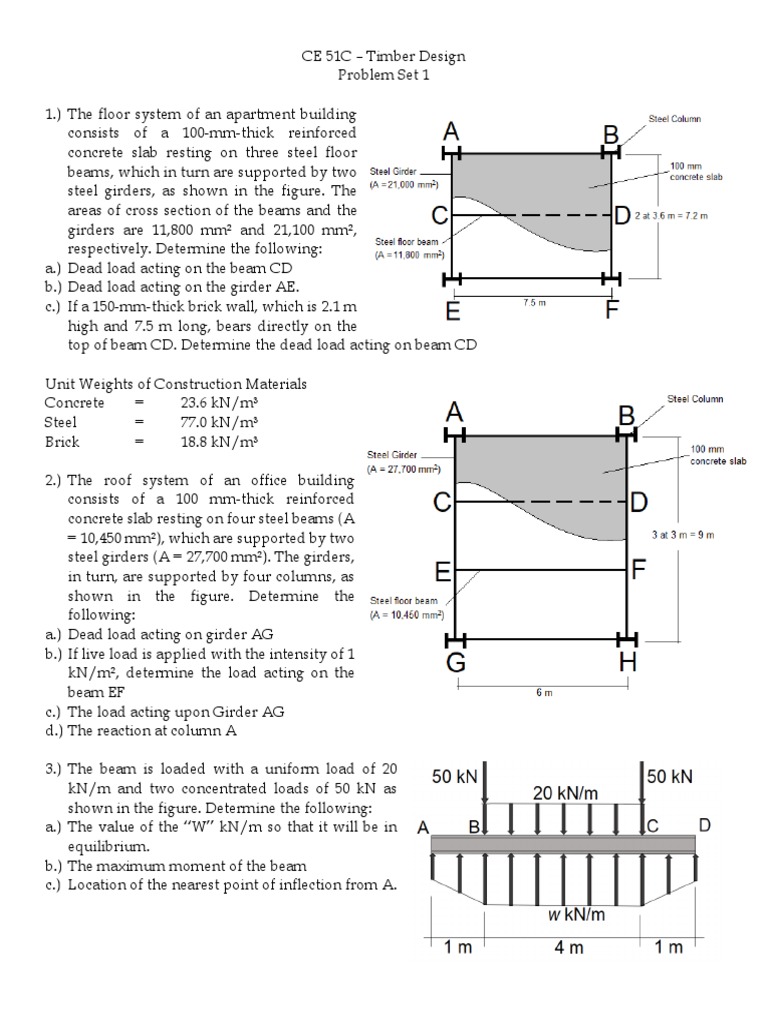 Prob Set 1 | PDF | Beam (Structure) | Physics