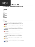 Current Heads of State 2025 List | PDF | Heads Of State | Government ...