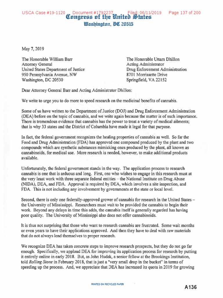Letter To DEA DOJ | PDF | Business