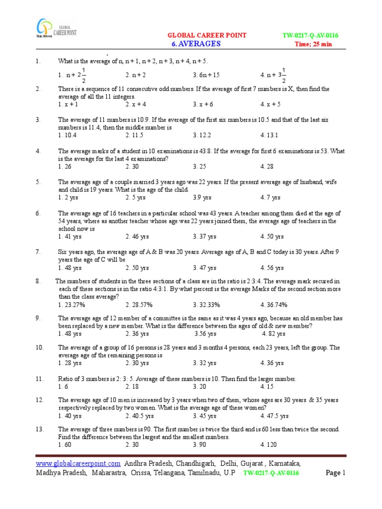 Aptitude Questions | PDF | Teaching Mathematics