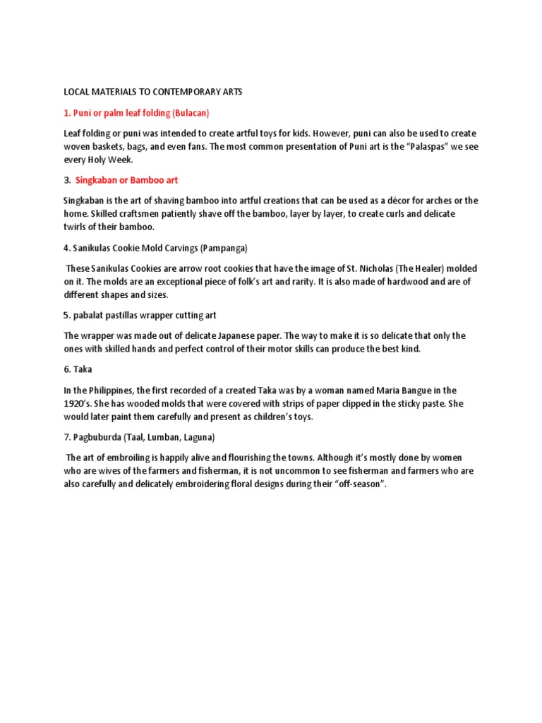 Local Materials Applied | PDF