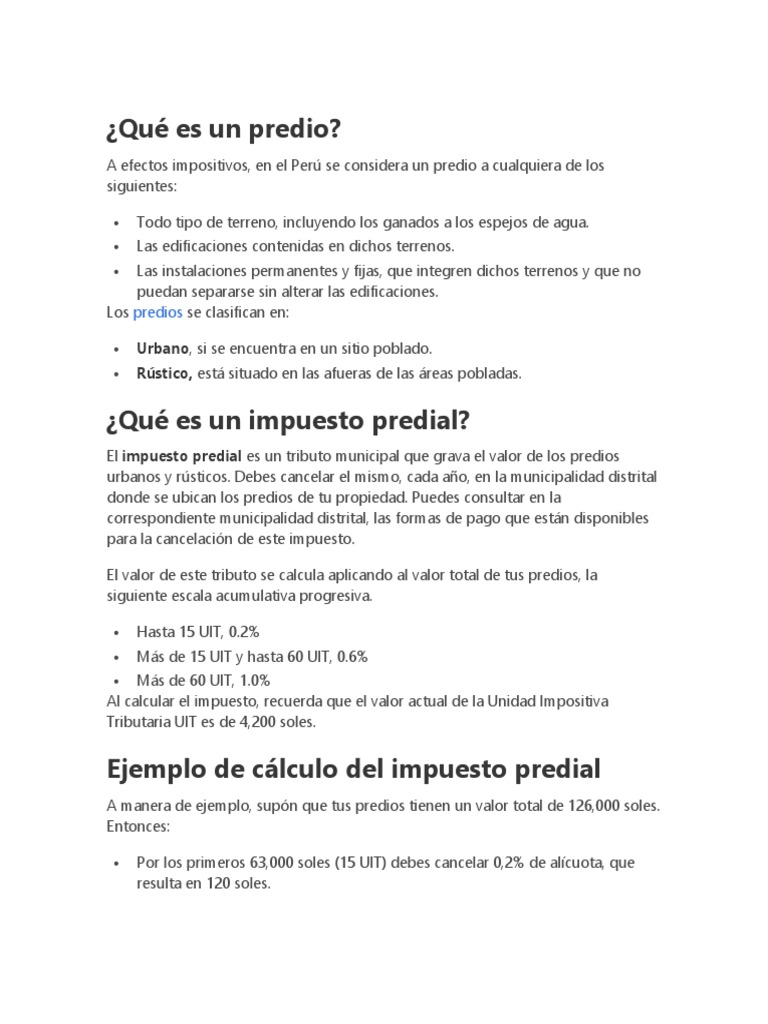 Qué Es Un Predio | PDF