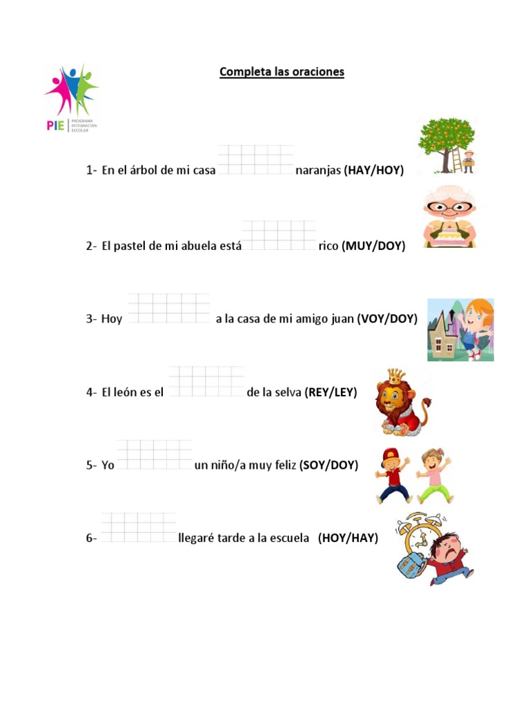 Completa Las Oraciones | PDF