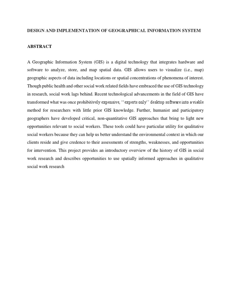 Geographical Information System | PDF | Geographic Information System ...