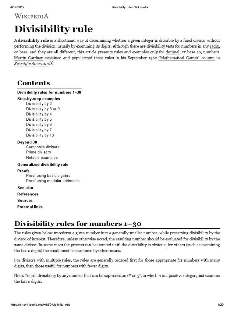 Divisibility Rule | PDF | Prime Number | Mathematical Objects