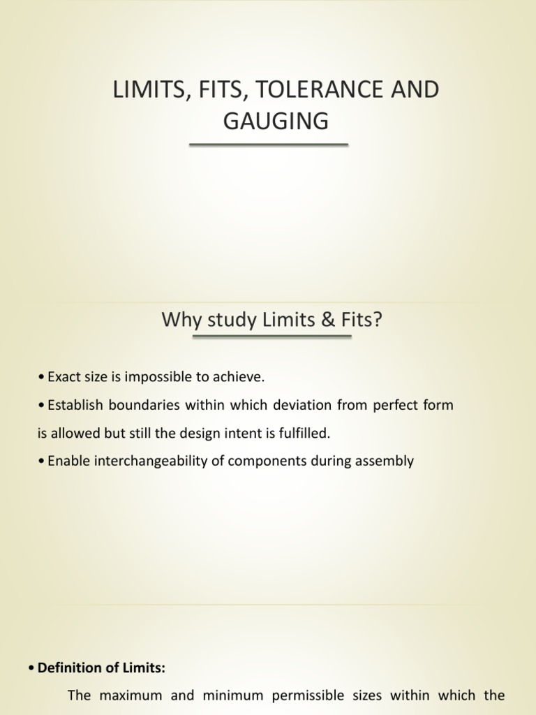 Limits, Fits, and Tolerances Explained | PDF | Engineering Tolerance ...