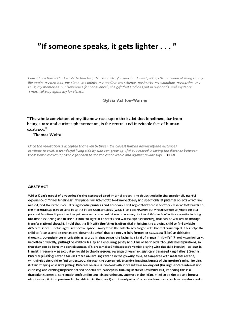 LoNeLiNeSS and Its Alleviation Through T PDF | PDF | Loneliness ...