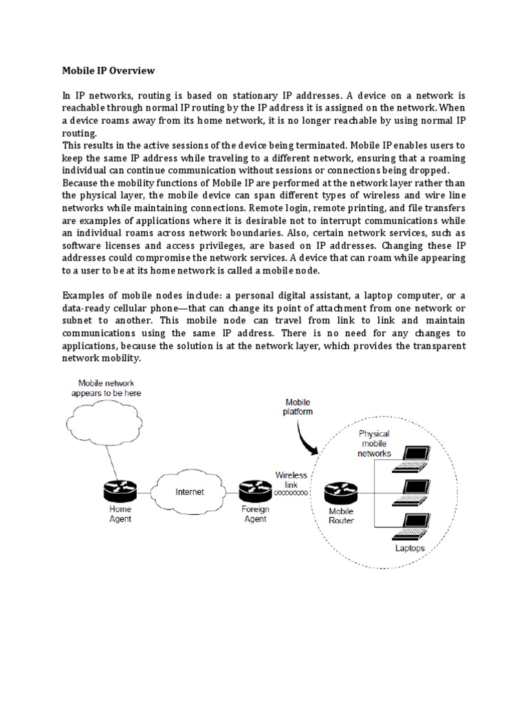 Mobile IP | Download Free PDF | Computer Network | Router (Computing)