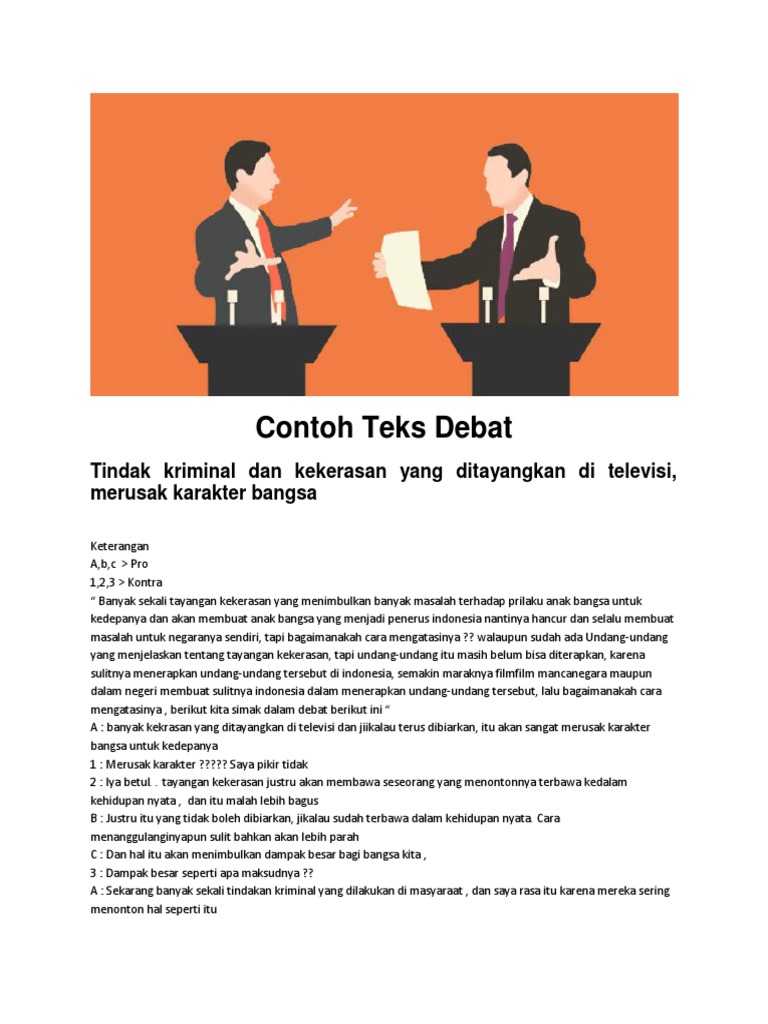 Contoh Teks Debat | PDF
