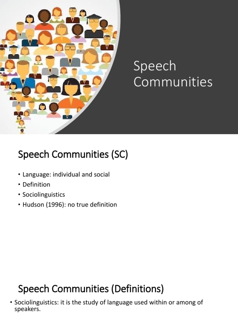 Speech Communities | PDF | Sociolinguistics | Community