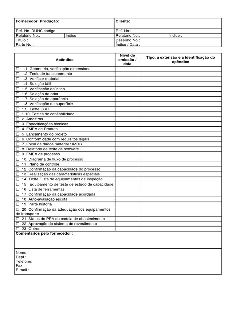 VDA Volume 2 Appendix 5 - PPA Test Results | PDF | Testes de software ...